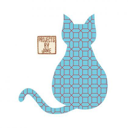 Sitting Cat Applique Template - Pdf Applique Pattern on Luulla