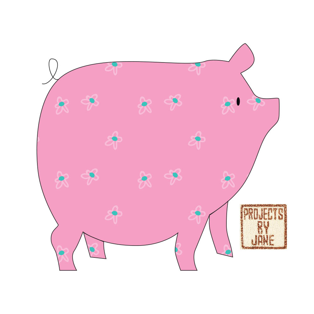 Mama Pig Applique Template - Pdf Applique Pattern on Luulla